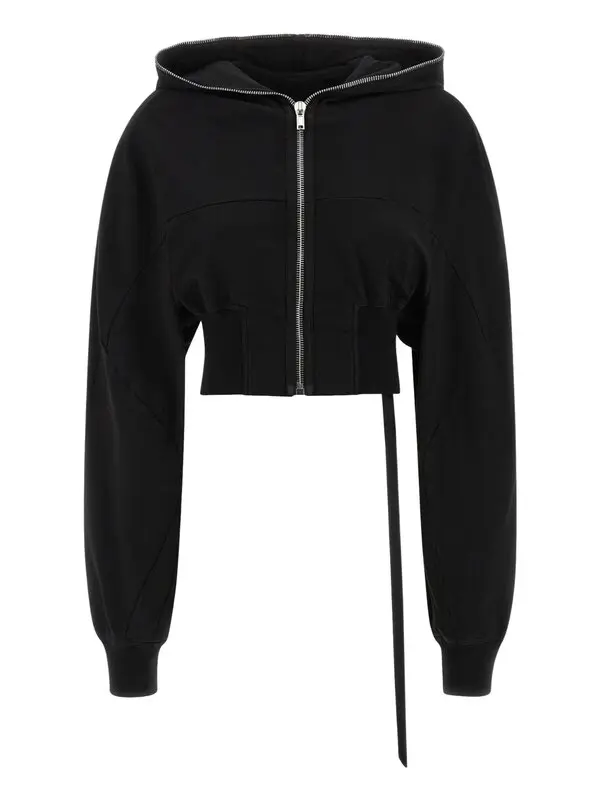 Rick Owens Zip-up Hoodie - Black