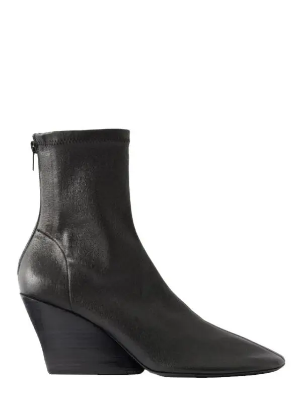 Proenza Schouler Slant Leather Ankle Boots - Black