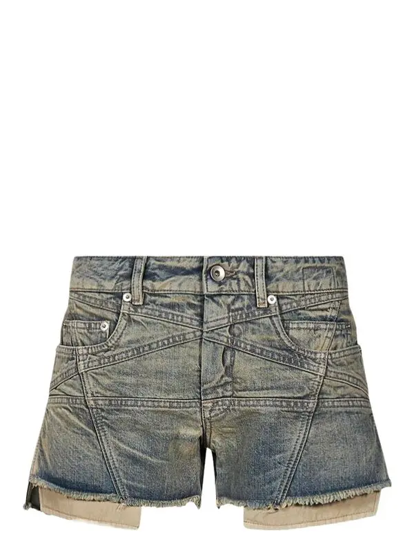 Rick Owens Denim Shorts With Belt Loops - Gray