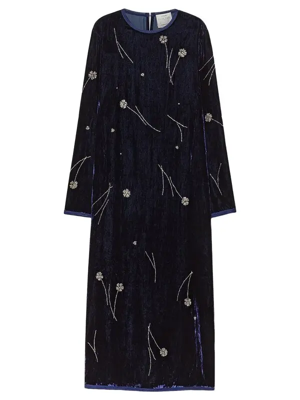 FORTE_FORTE Velvet Midi Dress - Black
