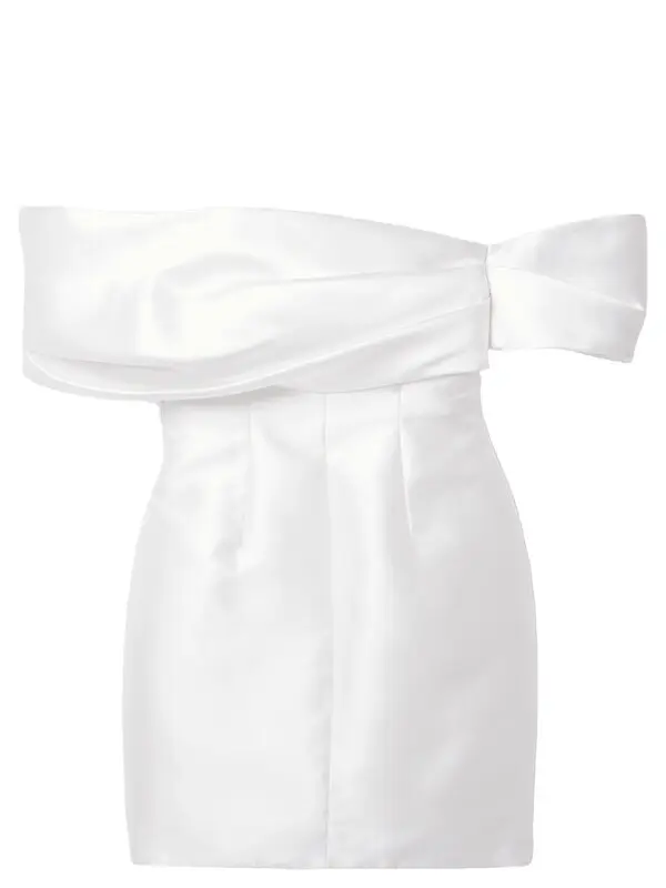 Solace Edda Off-the-shoulder Faille Mini Dress - No