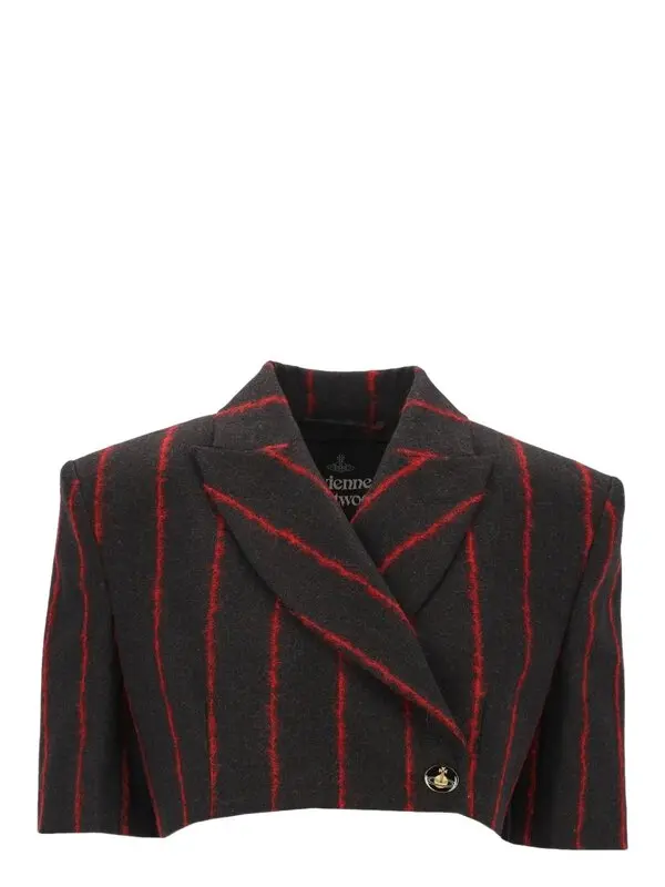 VIVIENNE WESTWOOD Cropped Stripe Blazer - Black