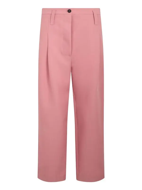 Philosophy Di Lorenzo Serafini Cropped Pleated Trousers - Pink