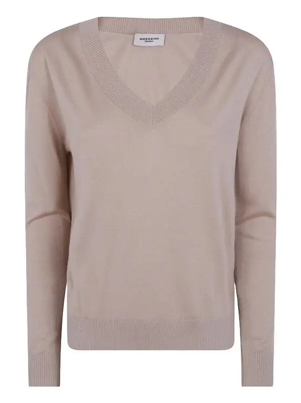 Max Mara Talamo V-neck Sweater - Beige