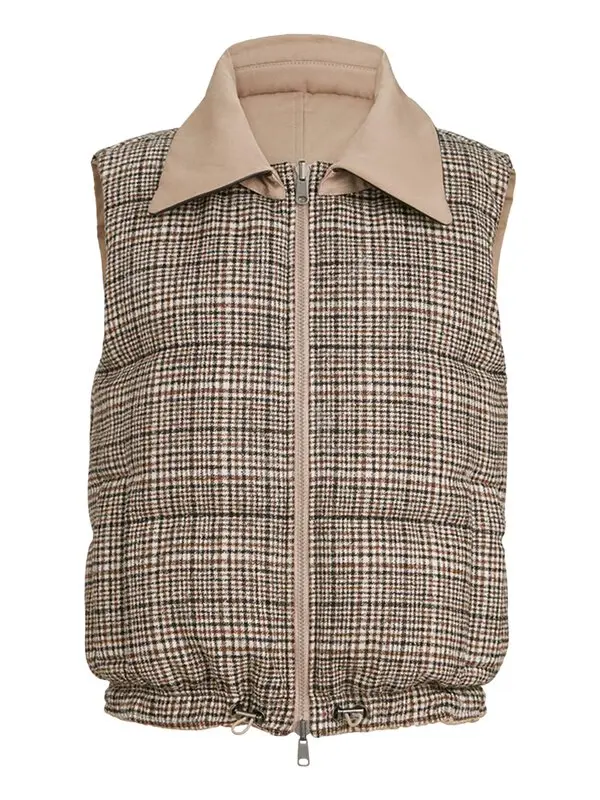 Brunello Cucinelli Cotton-linen Reversible Gilet - Brown