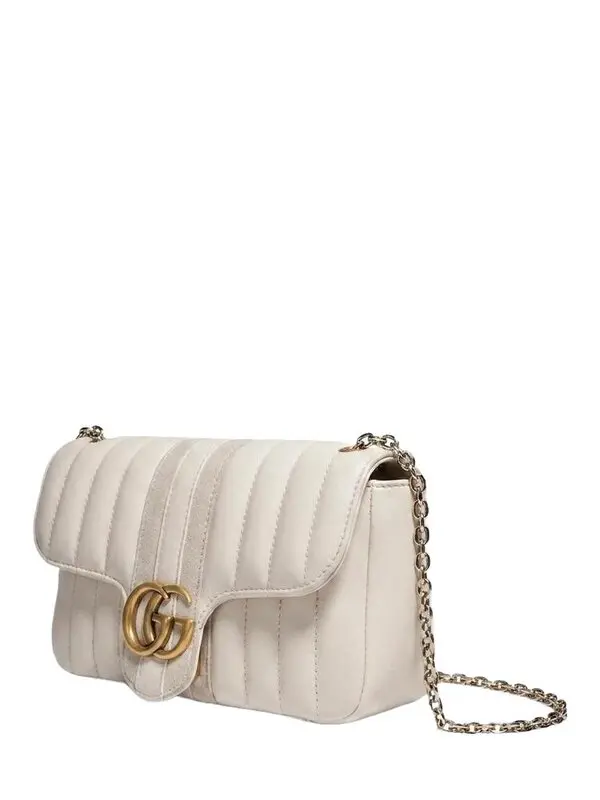 Gucci Jetset Gg Marmont Small Shoulder Bag - White
