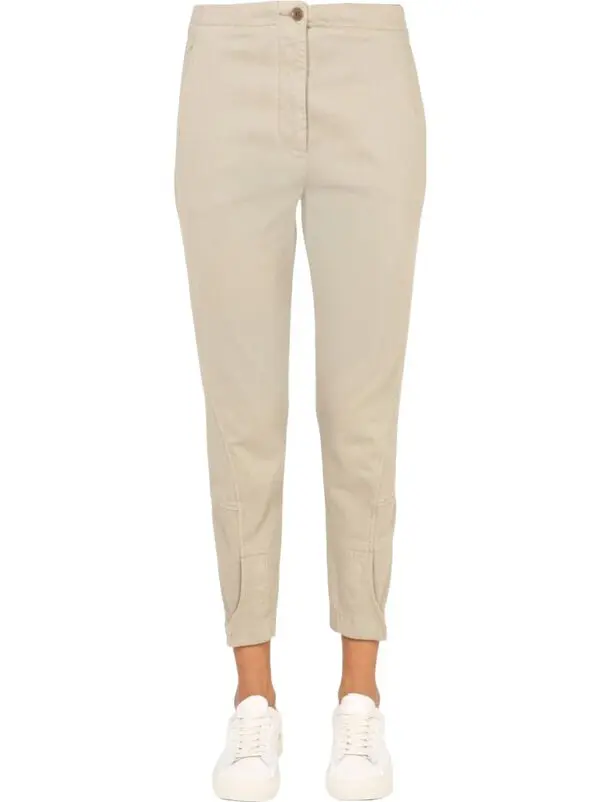 Aspesi Frank Straight Leg Cropped Pants - Nude