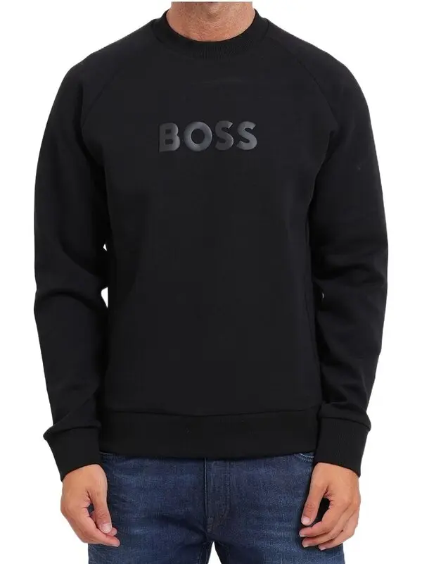 Hugo Boss Long-sleeve Sweatshirt With Logo - Black