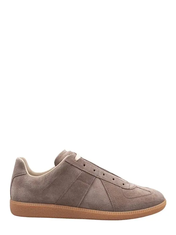 MAISON MARGIELA Replica Lace-up Suede Sneakers - Light Brown