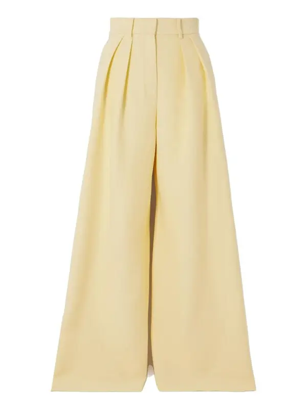 Brandon Maxwell The Holland Wool-blend Crepe Wide-leg Pants - No