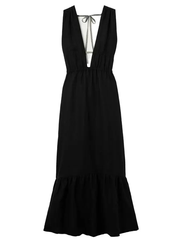 LEMLEM Lelisa Ruffled Linen-blend Maxi Dress - No