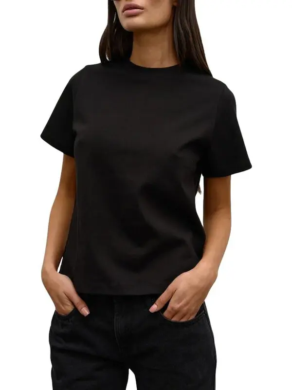 BAYSE Tess Cotton T-shirt - Black
