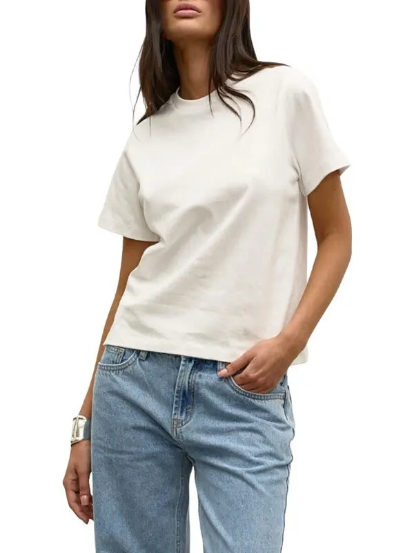 BAYSE Tess Cotton T-shirt - White