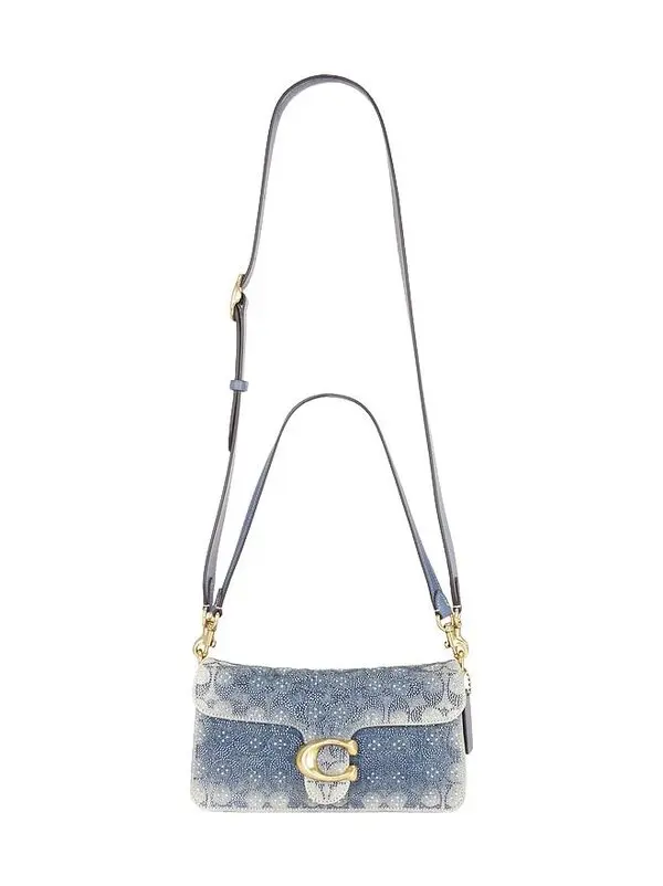 COACH Soft Crystal Signature Tabby Bag 26 In Blue - Denim