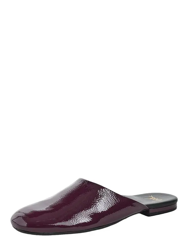 Beek Blackbird Patent Leather Mules - Prune