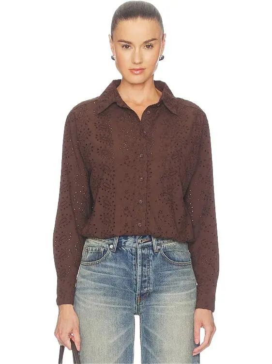 BOBI Fallon Button Up Shirt - Mocha
