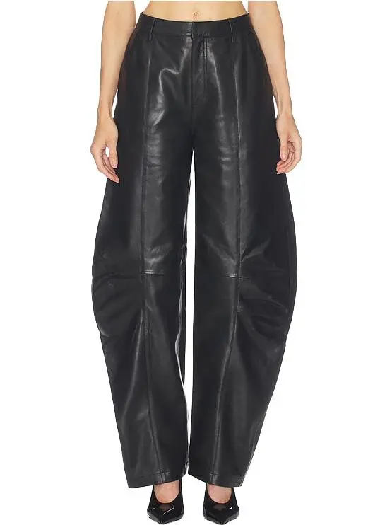 ROTATE BY BIRGER CHRISTENSEN Leather Cargo Pants - Black