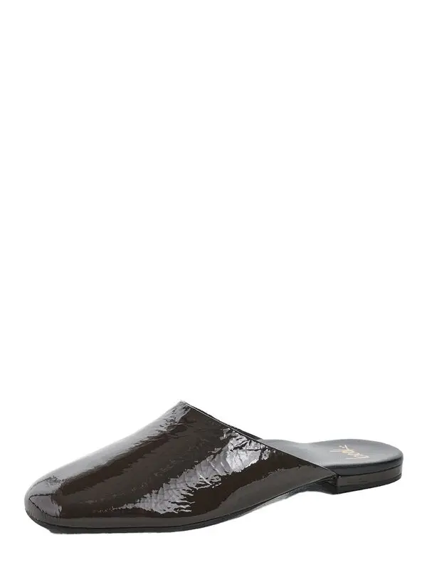 Beek Blackbird Patent Mules - Coffee