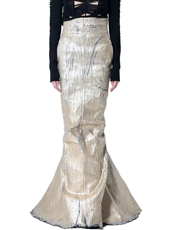 Rick Owens Lido Maxi Skirt - Gold