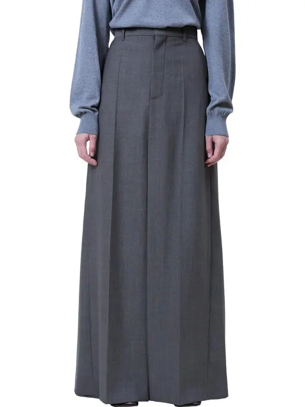 Phoebe Philo Double Slit Tailored Skirt - Brown
