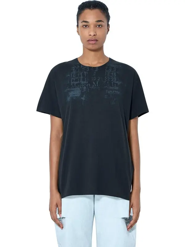 MAISON MARGIELA Numbers Regular T-shirt - Black