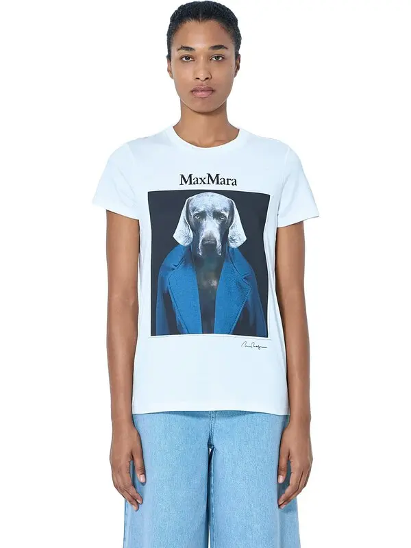 Max Mara Graphic Print T-shirt - White