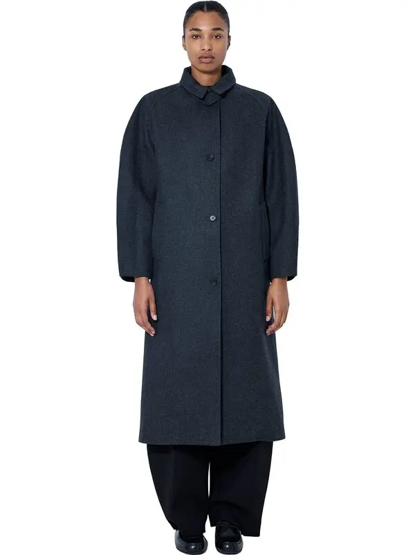 JIL SANDER Single-breasted Wool Coat - Gray