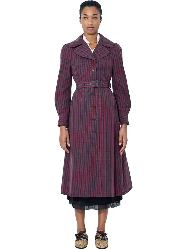 VIVIENNE WESTWOOD Belted Button-down Trench Coat - Multicolor