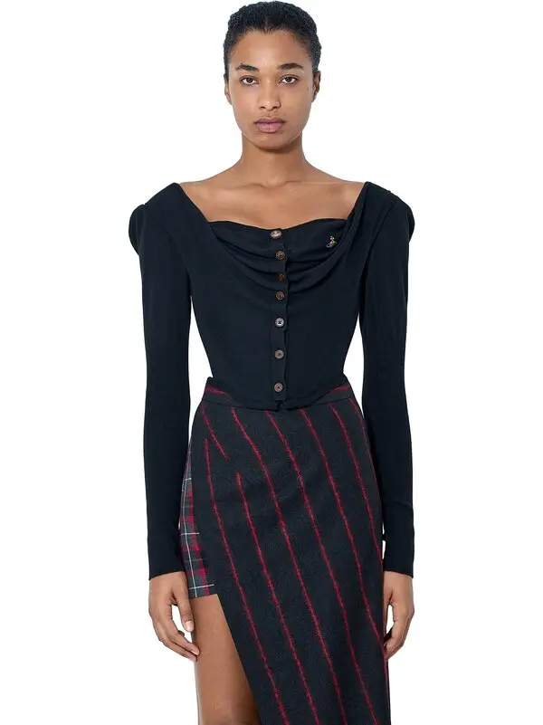 VIVIENNE WESTWOOD Bea Corset Cardigan - Black