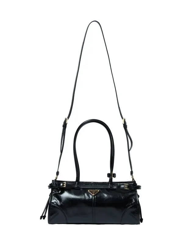 Prada Medium Leather Handbag - Black