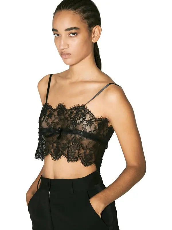 Dolce & Gabbana Lace Lingerie Top - Black