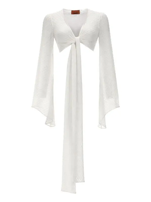Missoni Top Scaldacuore In Viscosa Lam - White