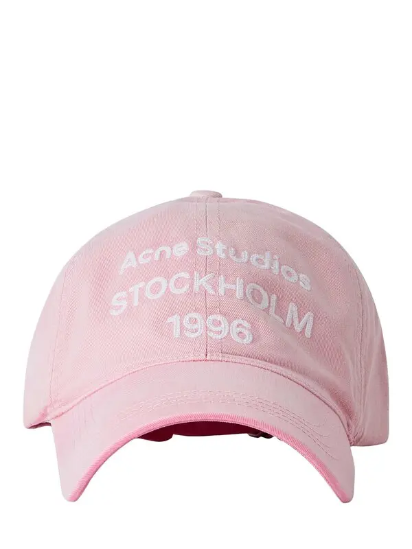Acne Studios Embroidered Logo Baseball Cap - Pink
