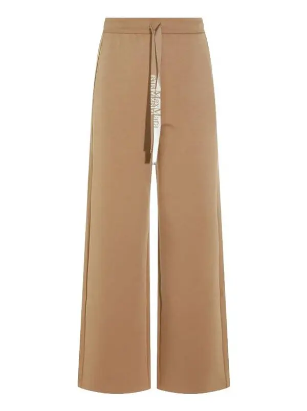 Max Mara Wide Leg Track Pants - Cream