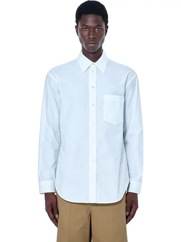 Balenciaga Cotton Poplin Shirt - White