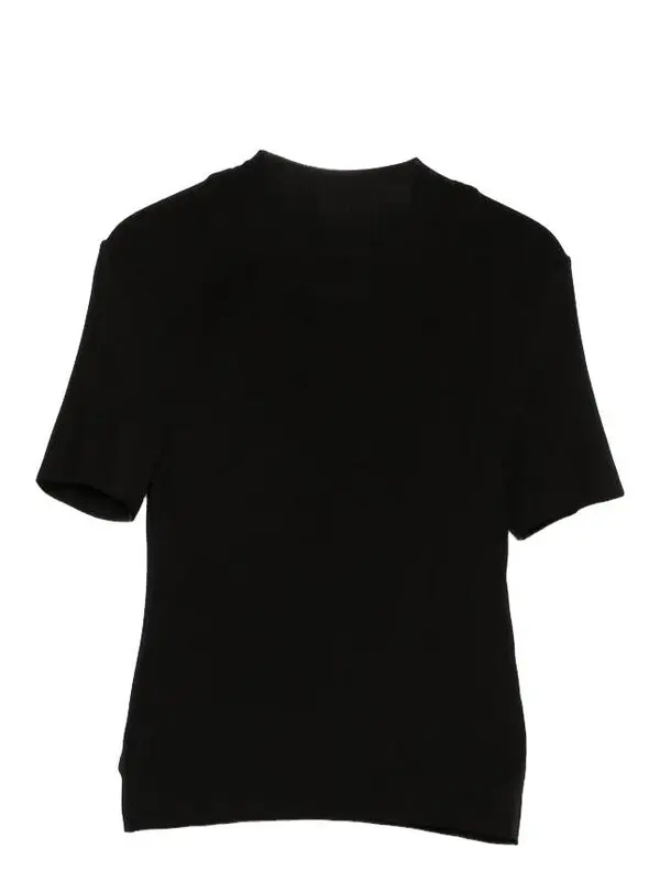 MAISON MARGIELA Cupro Blend Ribbed T-shirt - Black