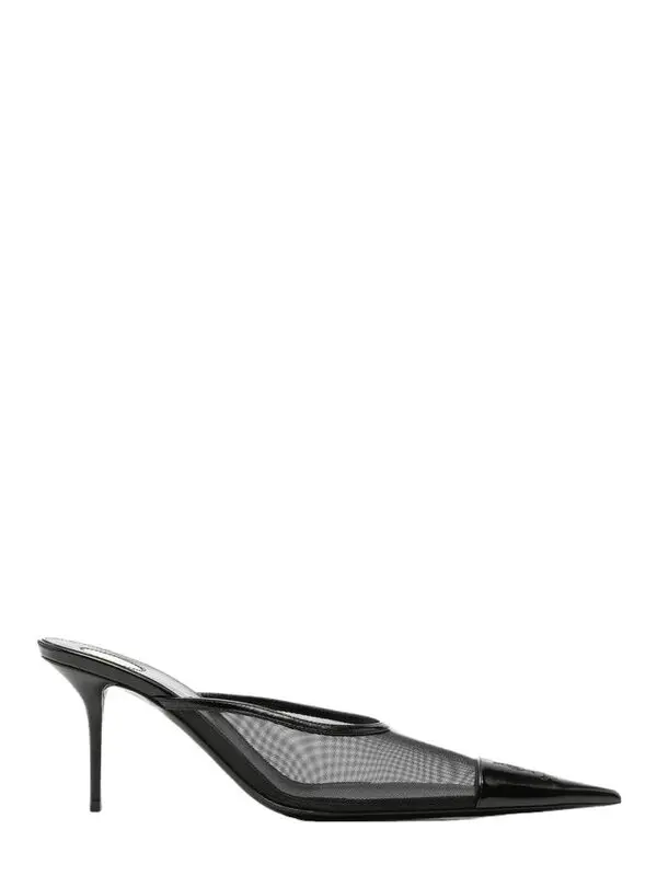 Saint Laurent Pointed Toe Stiletto Heel Shoes - Black