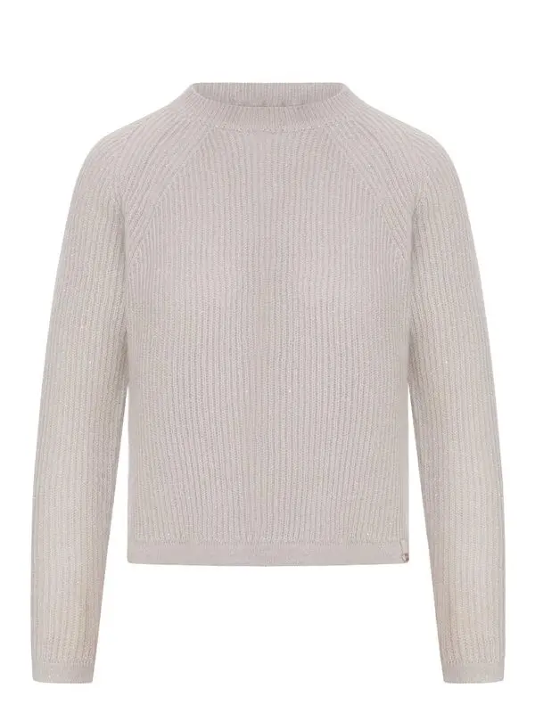 Herno Ribbed Wool And Mohair Blend Crew Neck Sweater - Multicolor