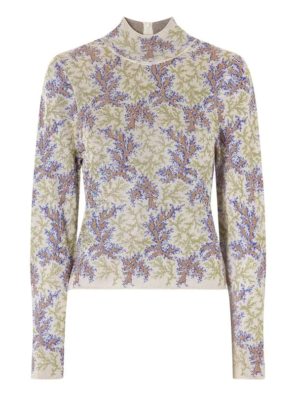 Rabanne Intarsia-knit Turtleneck Sweater - Multi