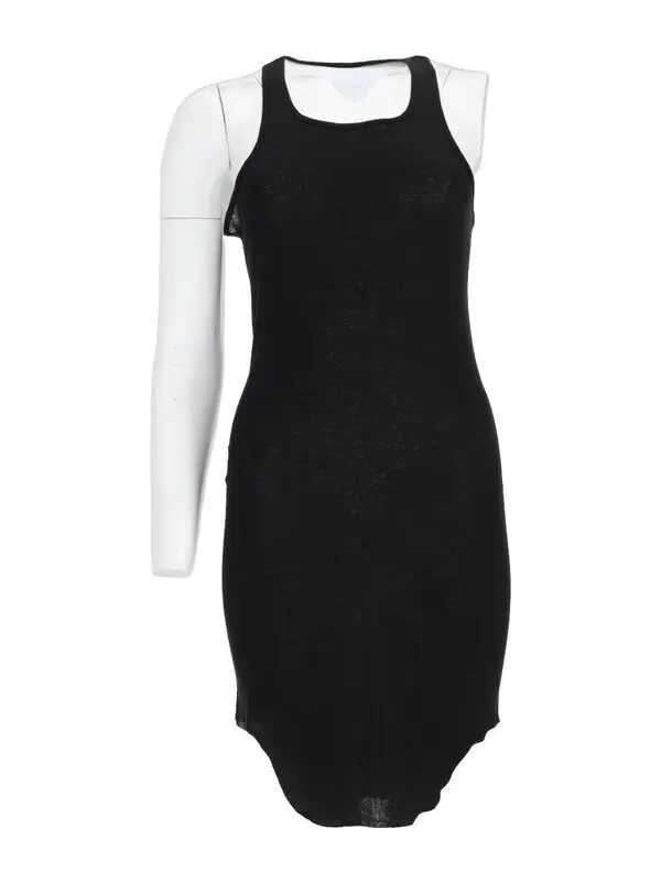Rick Owens Sleeveless Sheer Tank Dress - Black