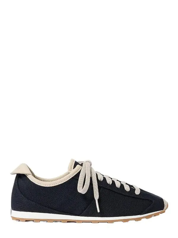 Jacquemus Low-top Trainers With Embroidered Detail - Black