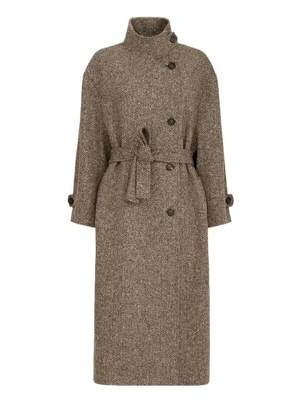 Brunello Cucinelli Coats Single Breasted Coats - Brown