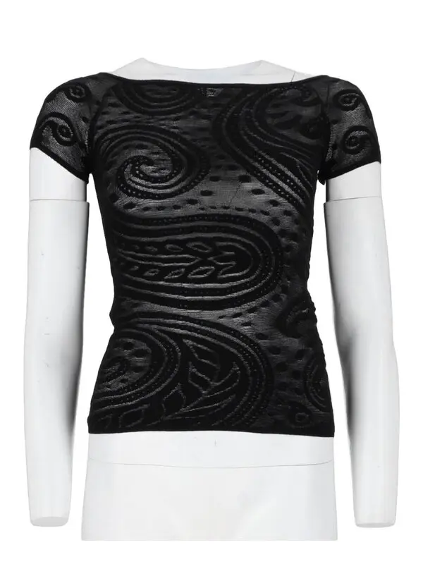 Etro Top Jacquard Con Motivo Paisley - Black