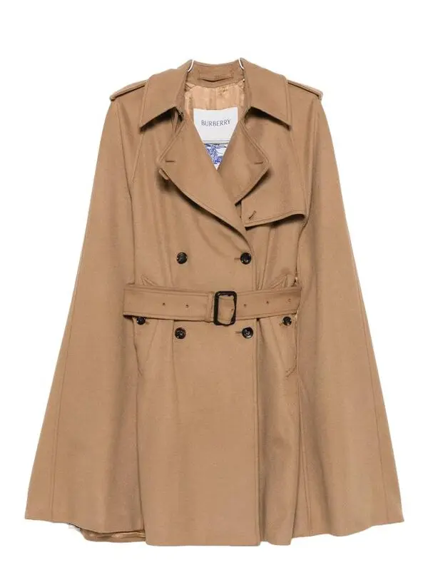 Burberry Neutrals Coats Capes - Cream