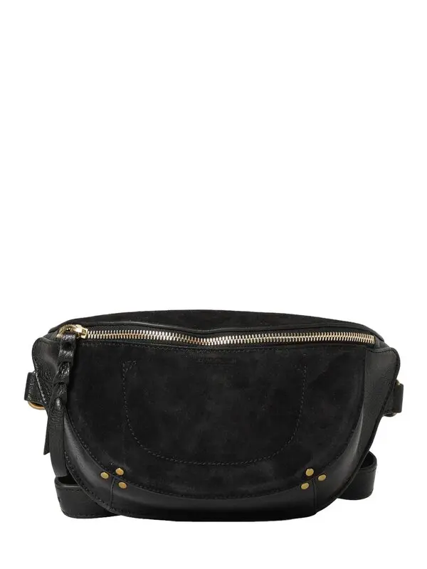 Jérôme Dreyfuss Lino Smooth And Suede Leather Belt Bag With Zip Closure - Black