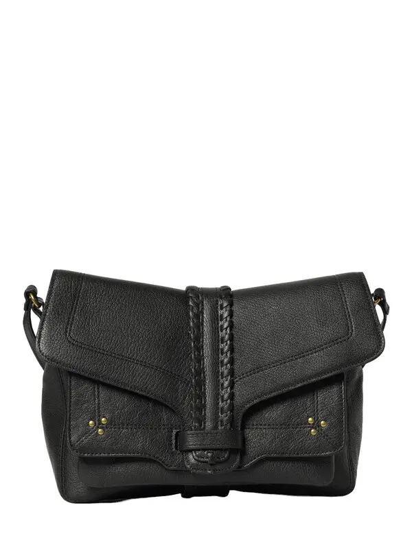 Jérôme Dreyfuss Harry Medium Grained Leather Crossbody Bag With Flap Closure - Black