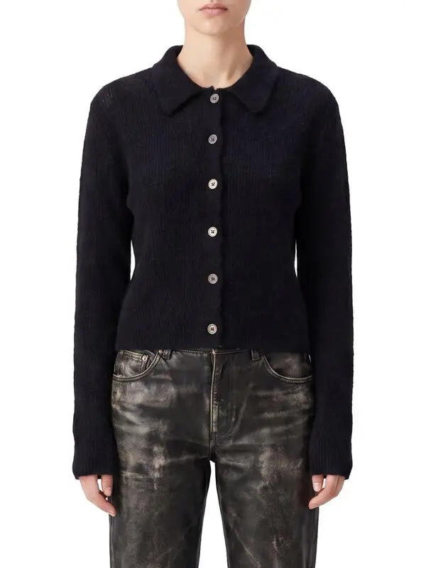 Our Legacy Long-sleeve Alpaca-wool Blend Cardigan - Black