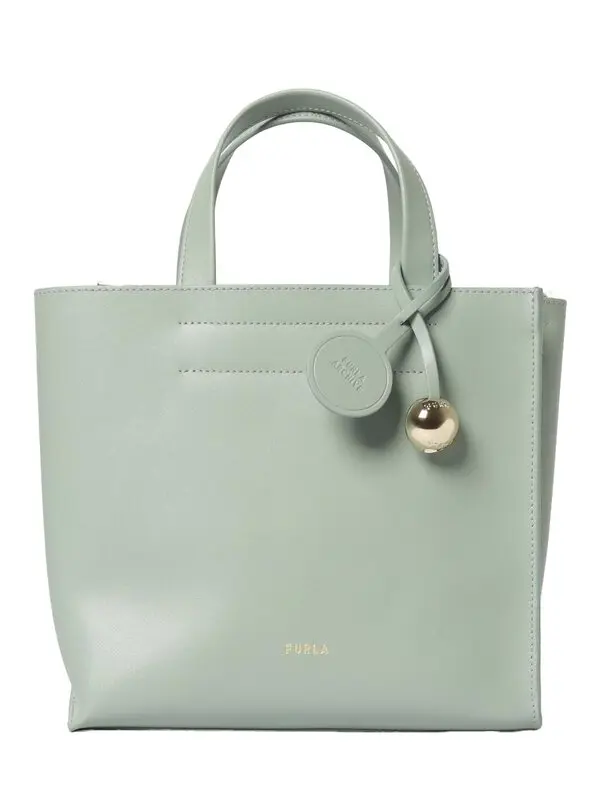 Furla Divide Small Tote Bag With Double Handle And Charm - Sky