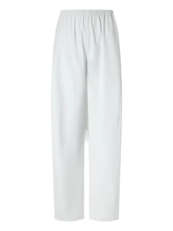 LA LIGNE Cotton Poplin Wide-leg Pants - Blue
