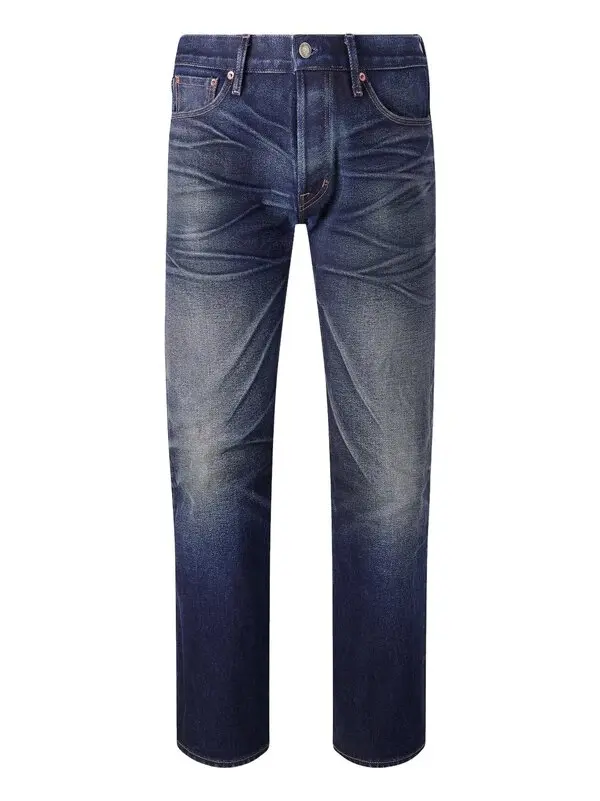TOM FORD Straight-leg Selvedge Jeans - Blue
